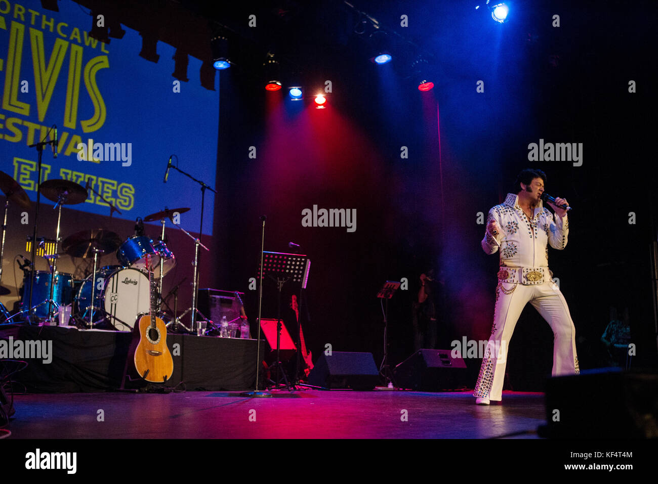 Elvis fans and tribute performers attend the 2017 Porthcawl Elvis ...