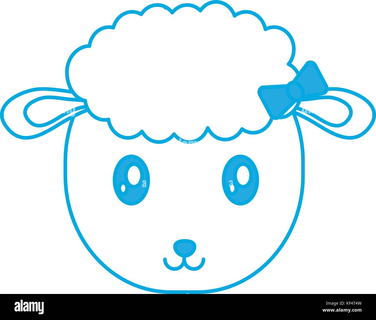 cute sheep icon over white background vector illustration Stock Vector ...