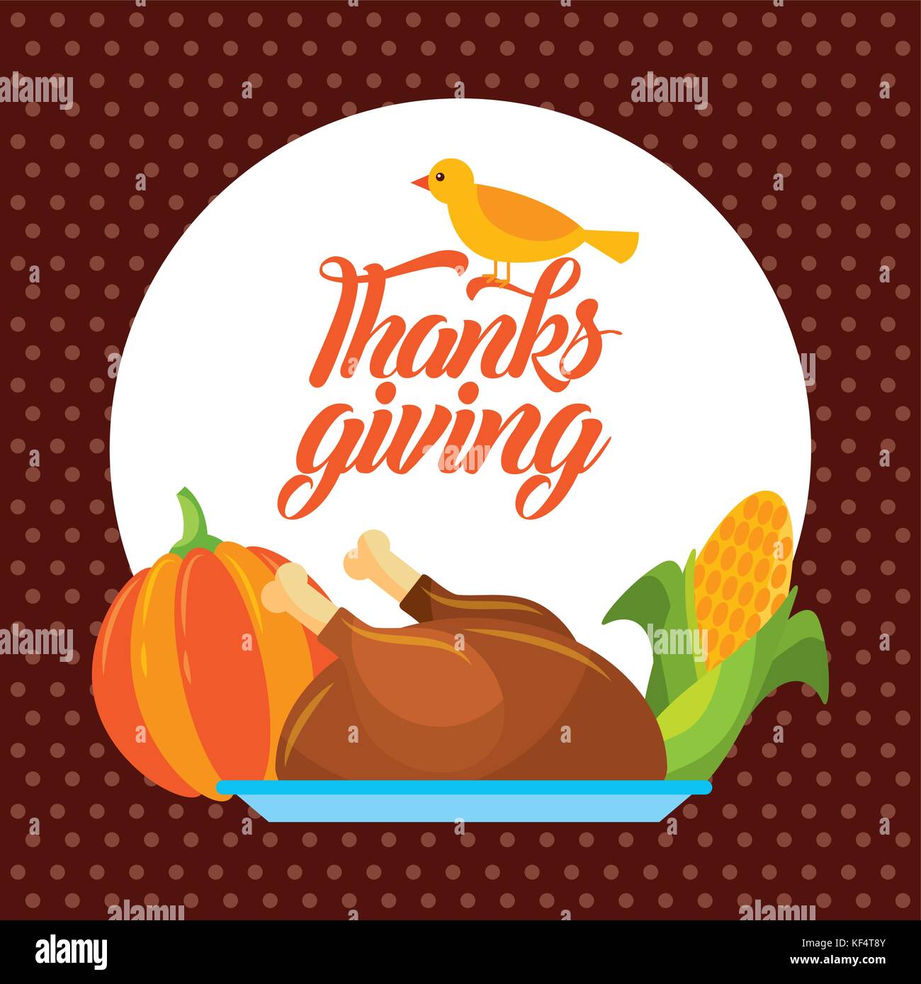 thanksgiving dinner menu food poster greeting Stock Vector Image & Art ...