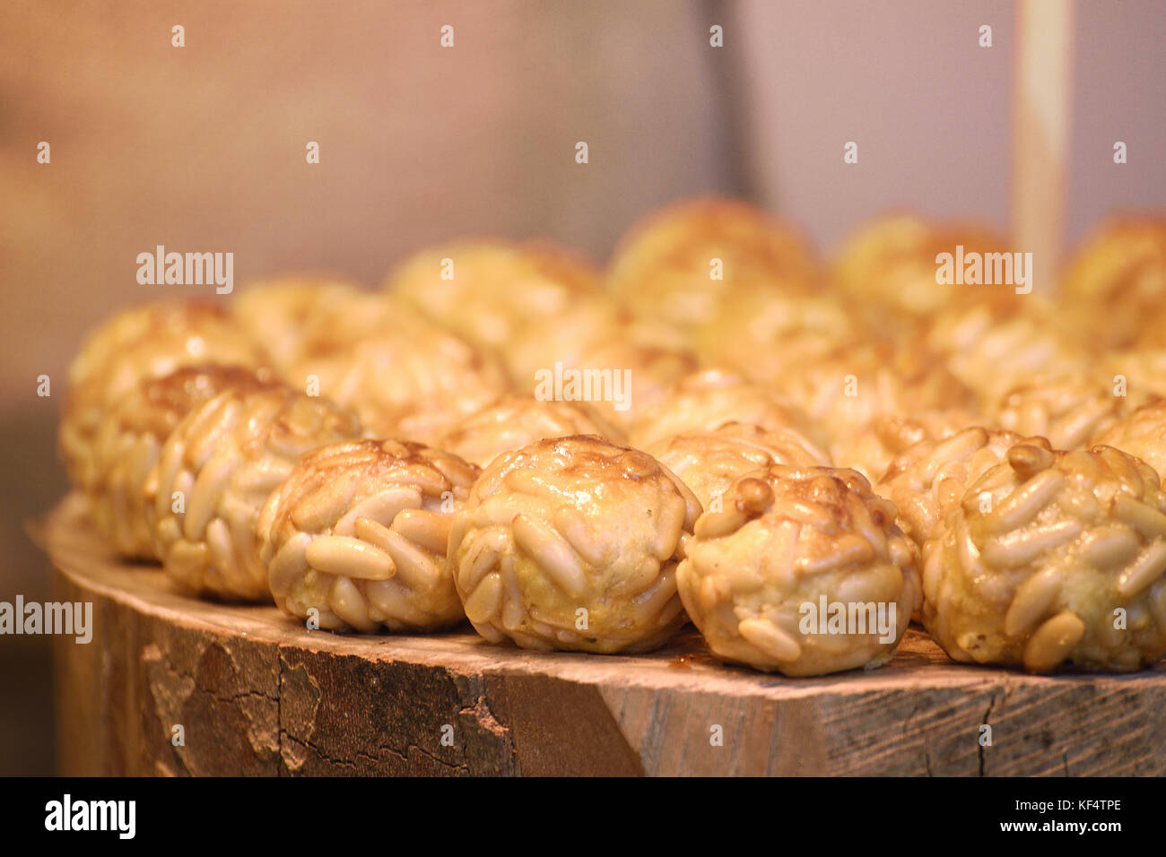 Some typical Spanish pastry "panellets" in Catalonia at All Saint's Day ...