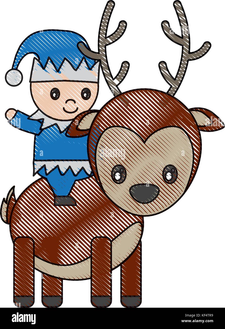 santa helper icon over white background vector illustration Stock ...