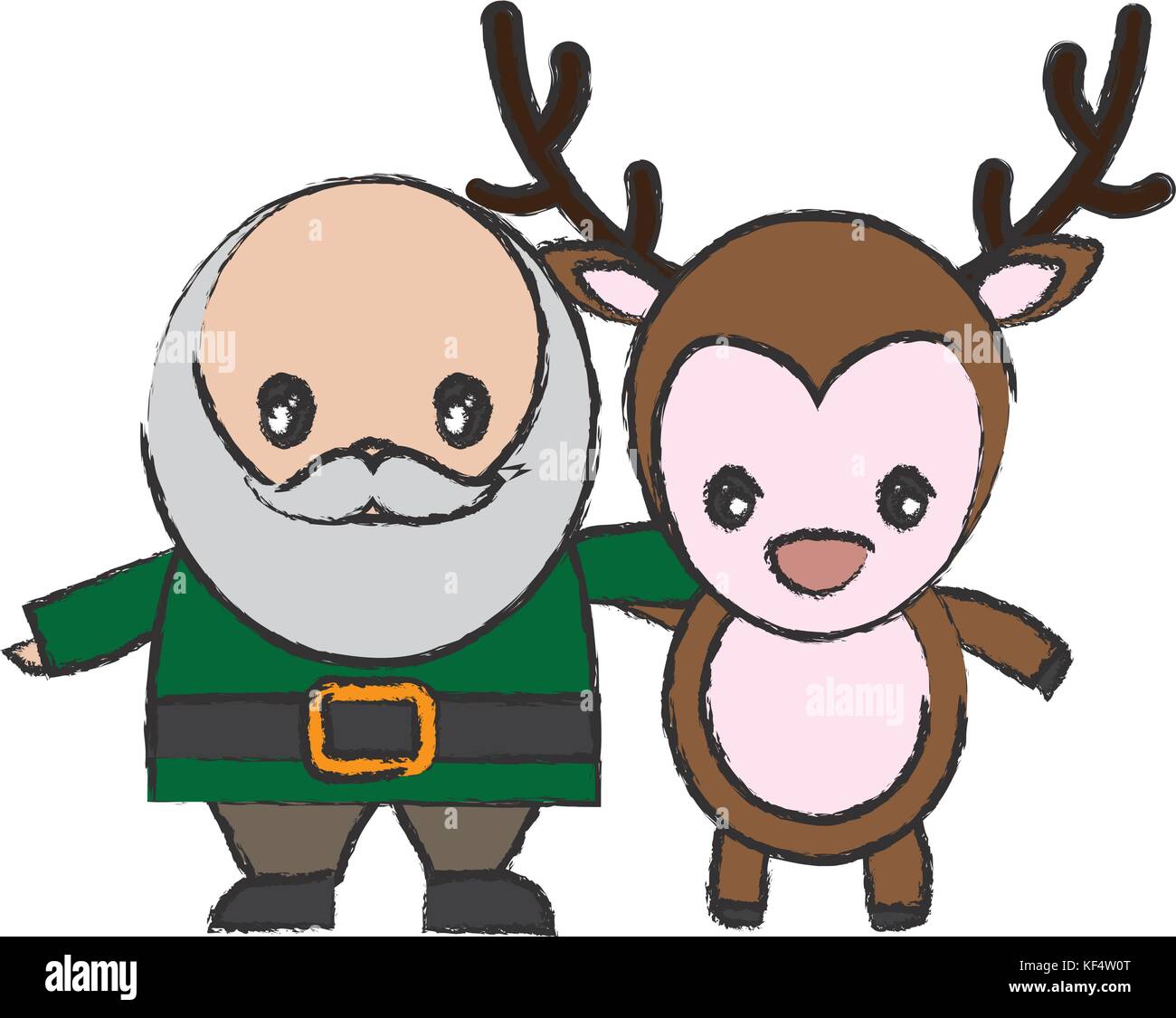 santa helper icon over white background vector illustration Stock ...