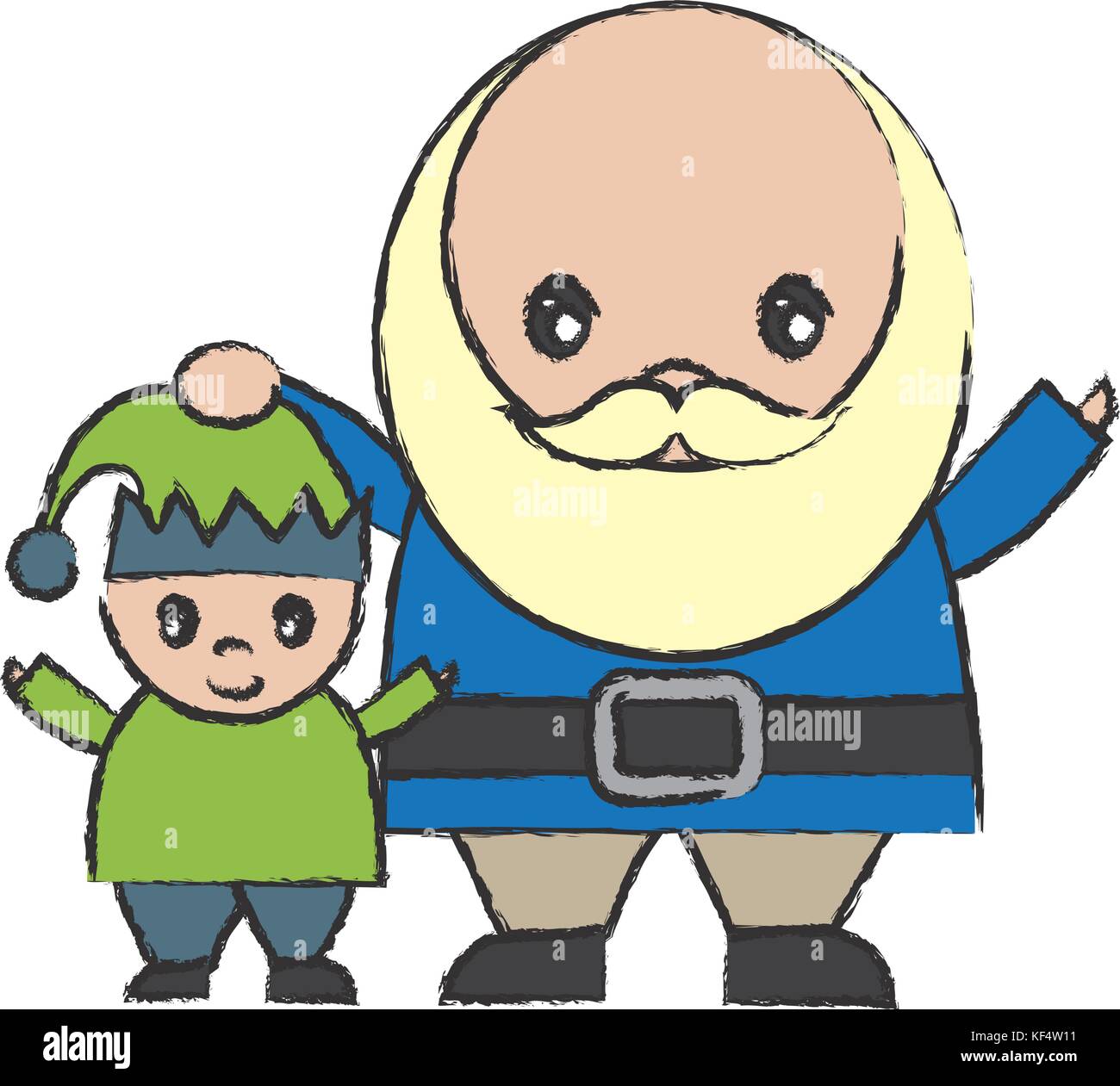 santa helper icon over white background vector illustration Stock ...