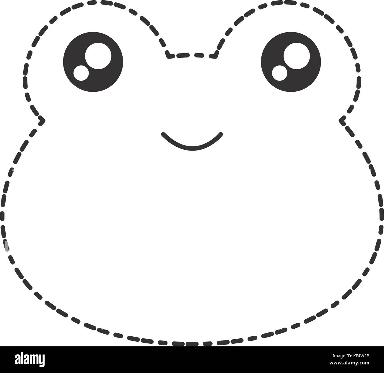 cute frog icon over white background vector illustration Stock Vector ...