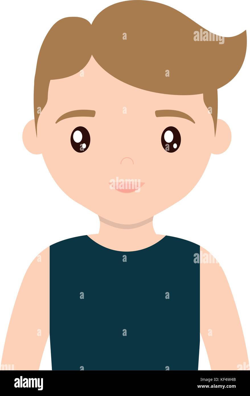 cartoon man icon over white background colorful design vector ...