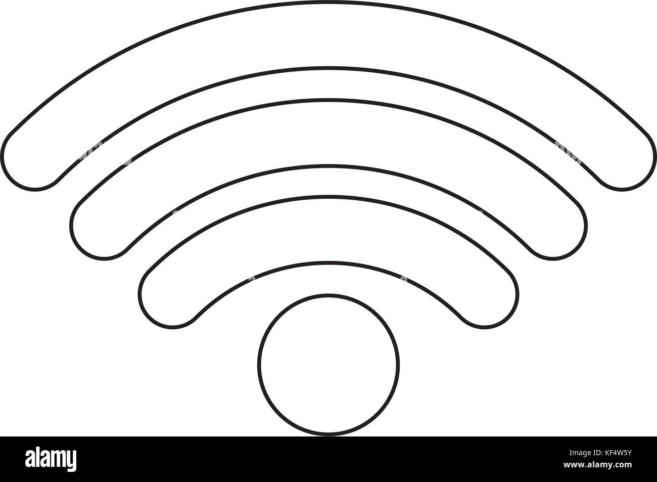 wireless sign icon over white background vector illustration Stock ...