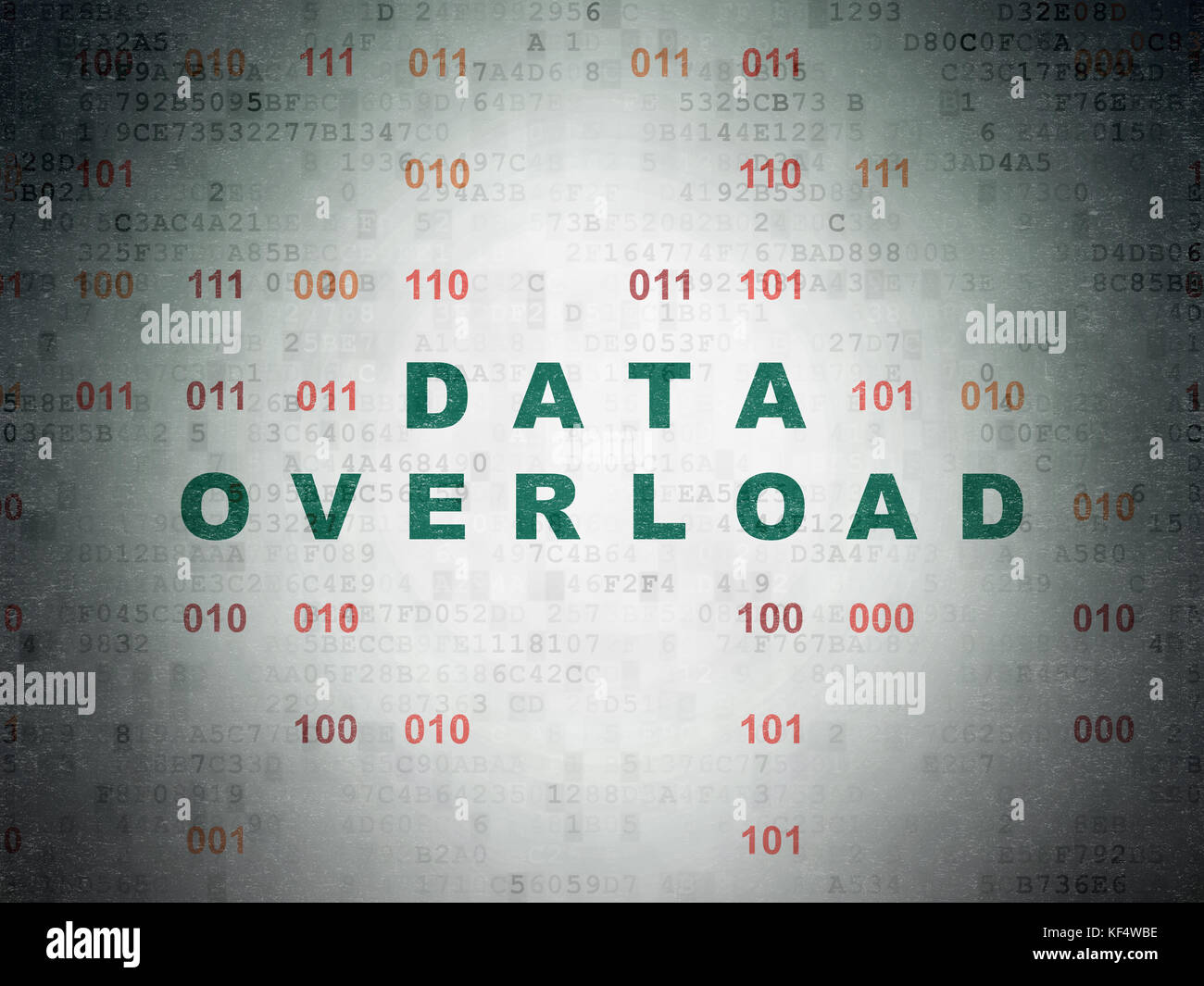 Data concept: Data Overload on Digital Data Paper background Stock ...