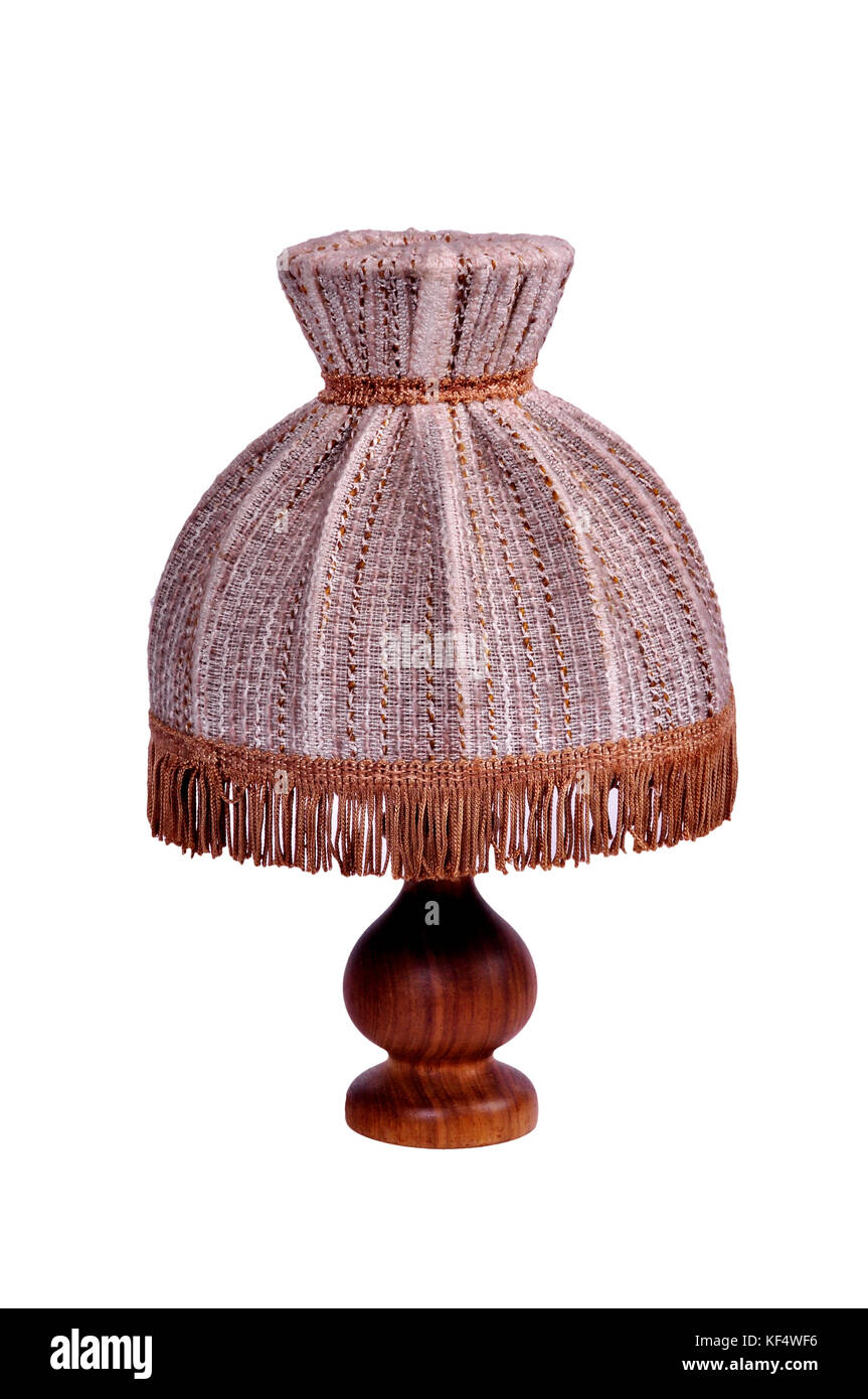 Vintage table lamp isolated on white background Stock Photo - Alamy
