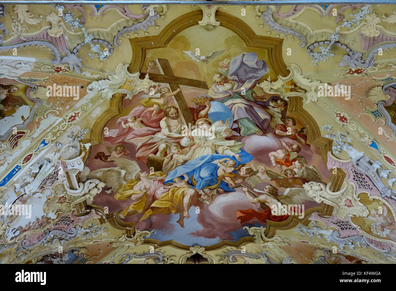 Ceiling vault fresco in Sveti Rok (St. Rok) church, Šmarje pri Jelšah ...