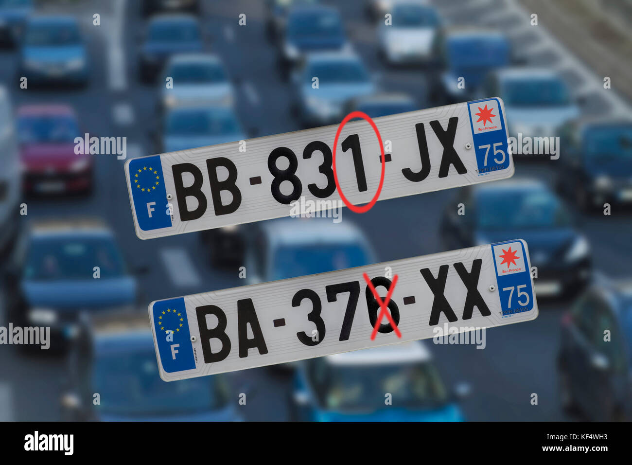 License plates with even and odd numbers for the road space rationing ...