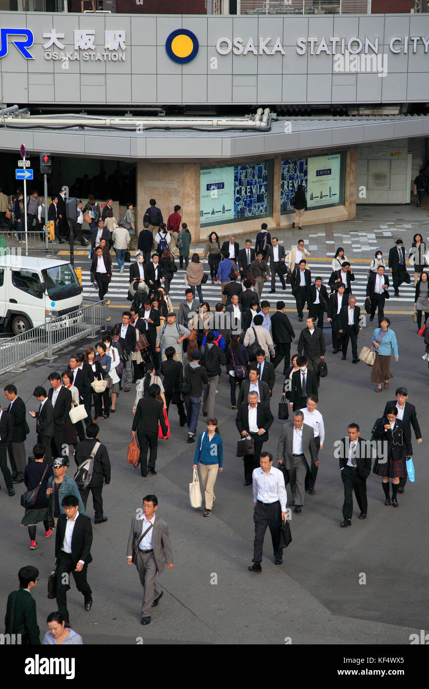 Japan, Osaka, station, commuters going to work Stock Photo - Alamy