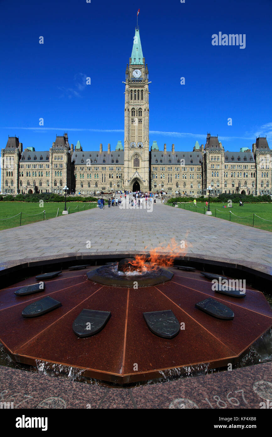Canada, Ontario, Ottawa, Parliament, Centennial Flame Stock Photo - Alamy