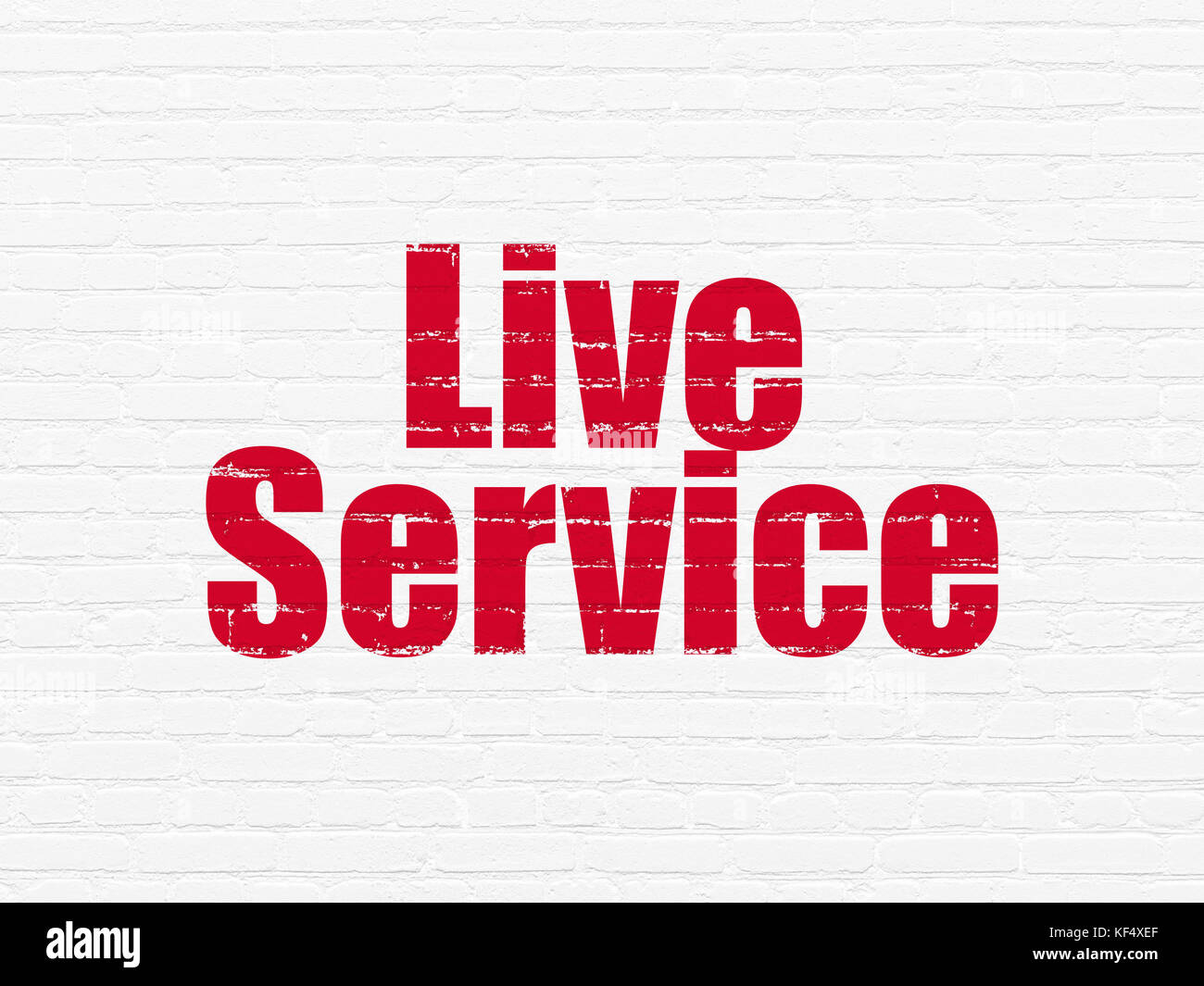 Business concept: Live Service on wall background Stock Photo - Alamy