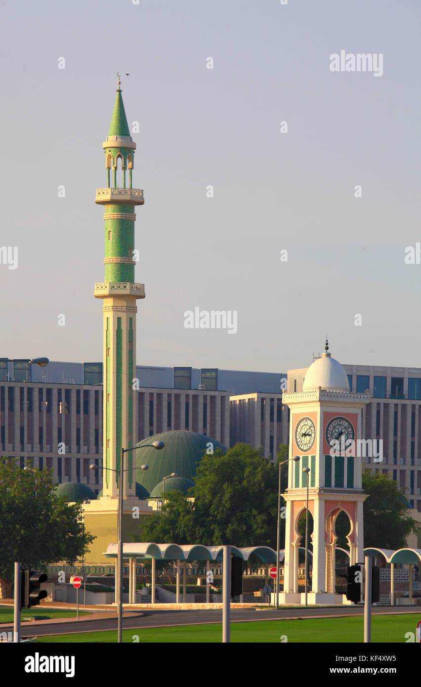 Qatar, Doha, Grand Mosque, Clock Tower Stock Photo - Alamy