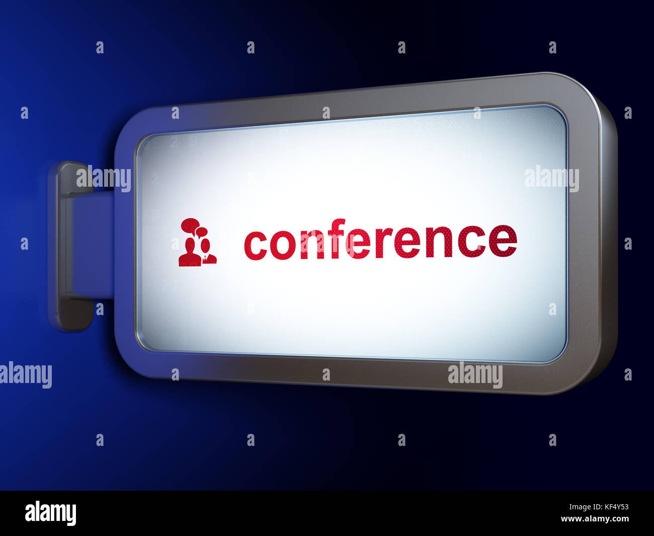 Finance concept: Conference and Business Meeting on billboard ...