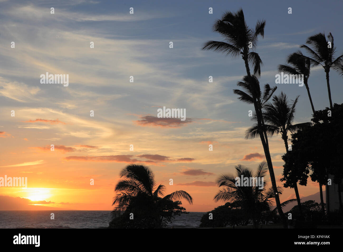 Hawaii, Maui, Wailea, beach, sunset Stock Photo - Alamy