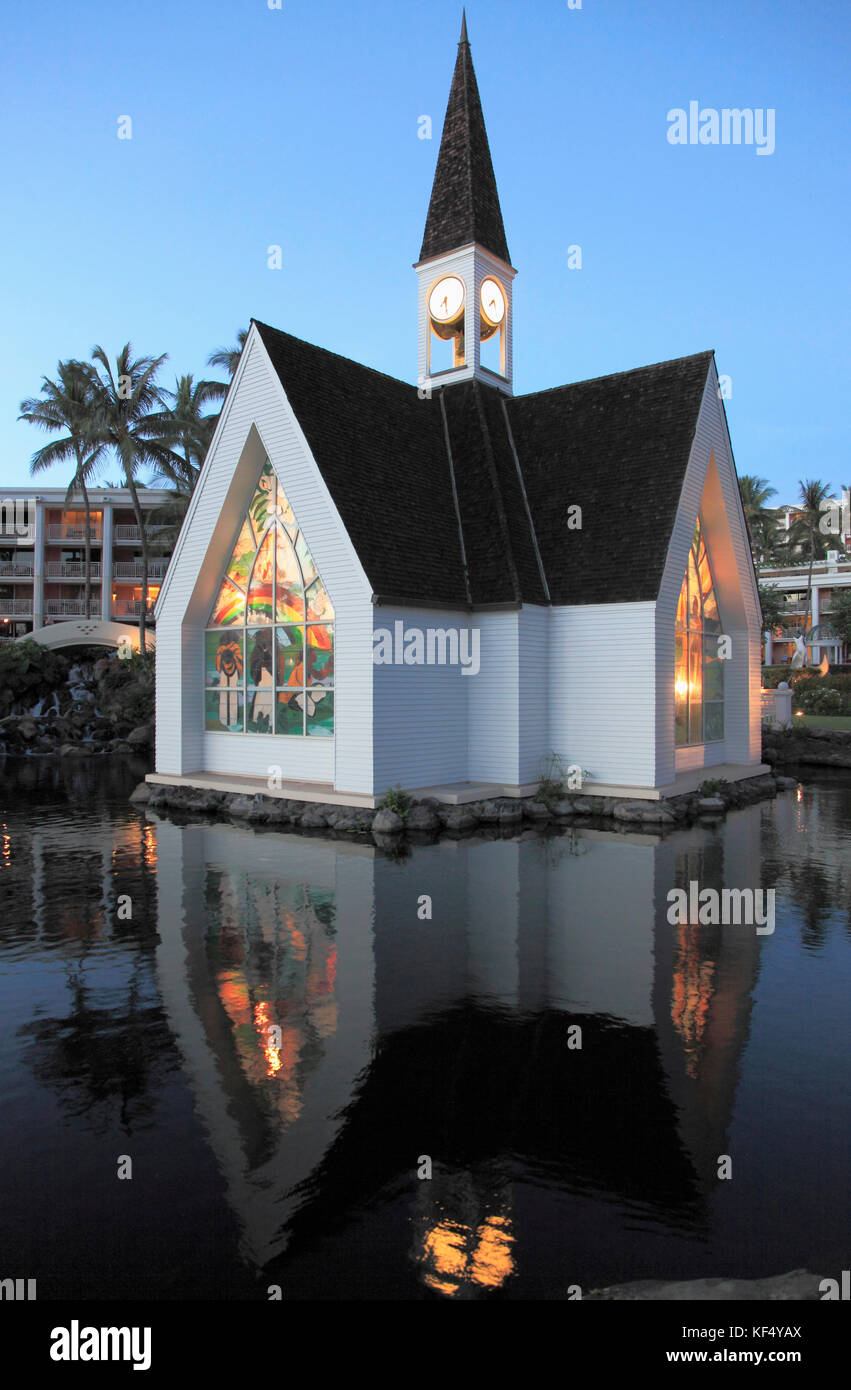 Hawaii, Maui, Wailea, Grand Wailea Resort, chapel Stock Photo - Alamy