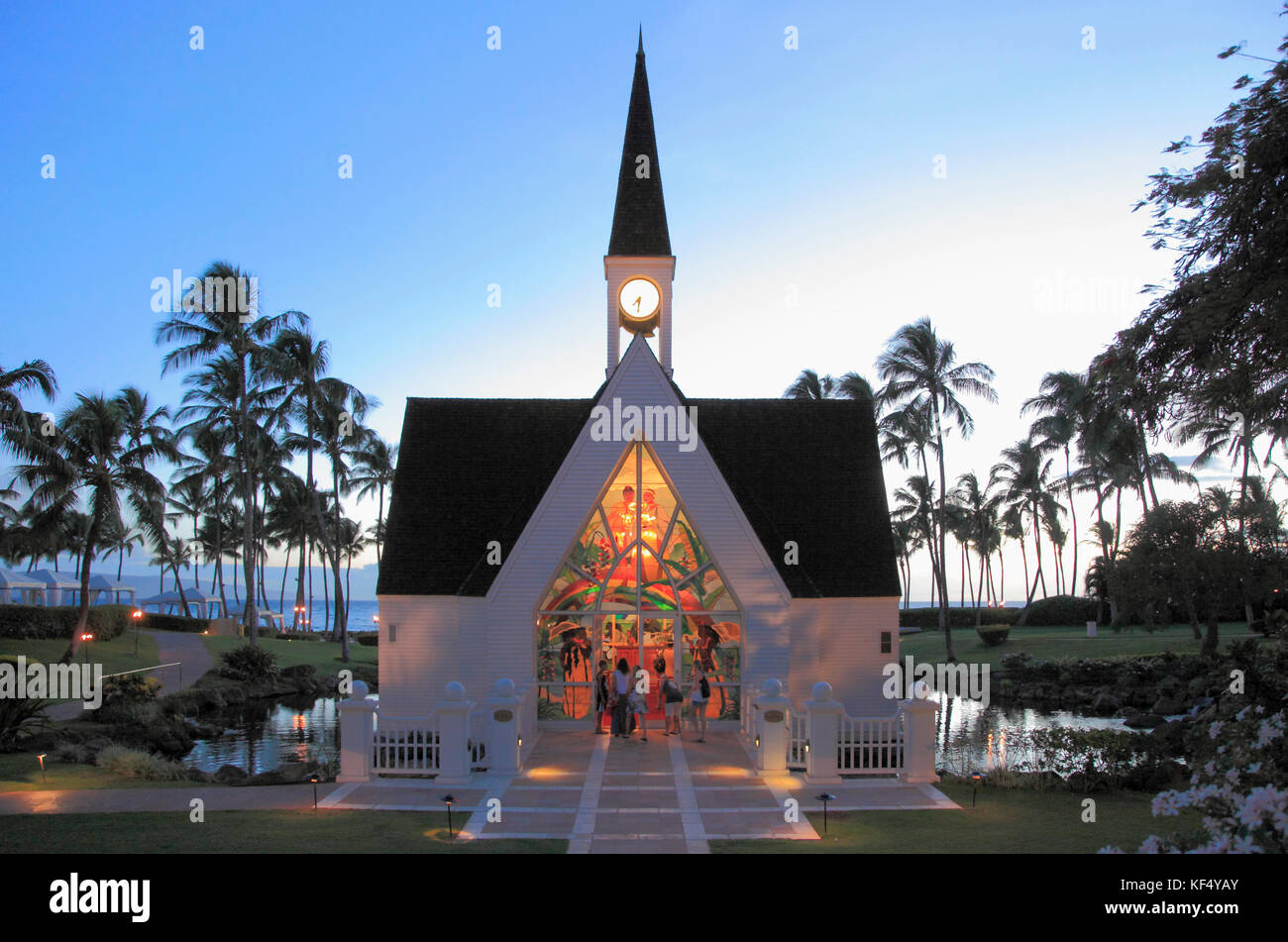 Hawaii, Maui, Wailea, Grand Wailea Resort, chapel Stock Photo - Alamy