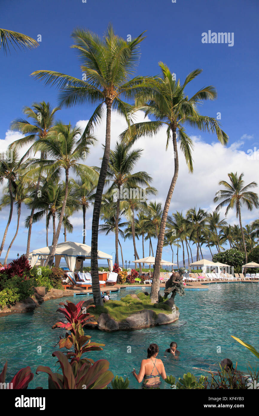 Hawaii, Maui, Wailea, Grand Wailea Resort, pool Stock Photo - Alamy