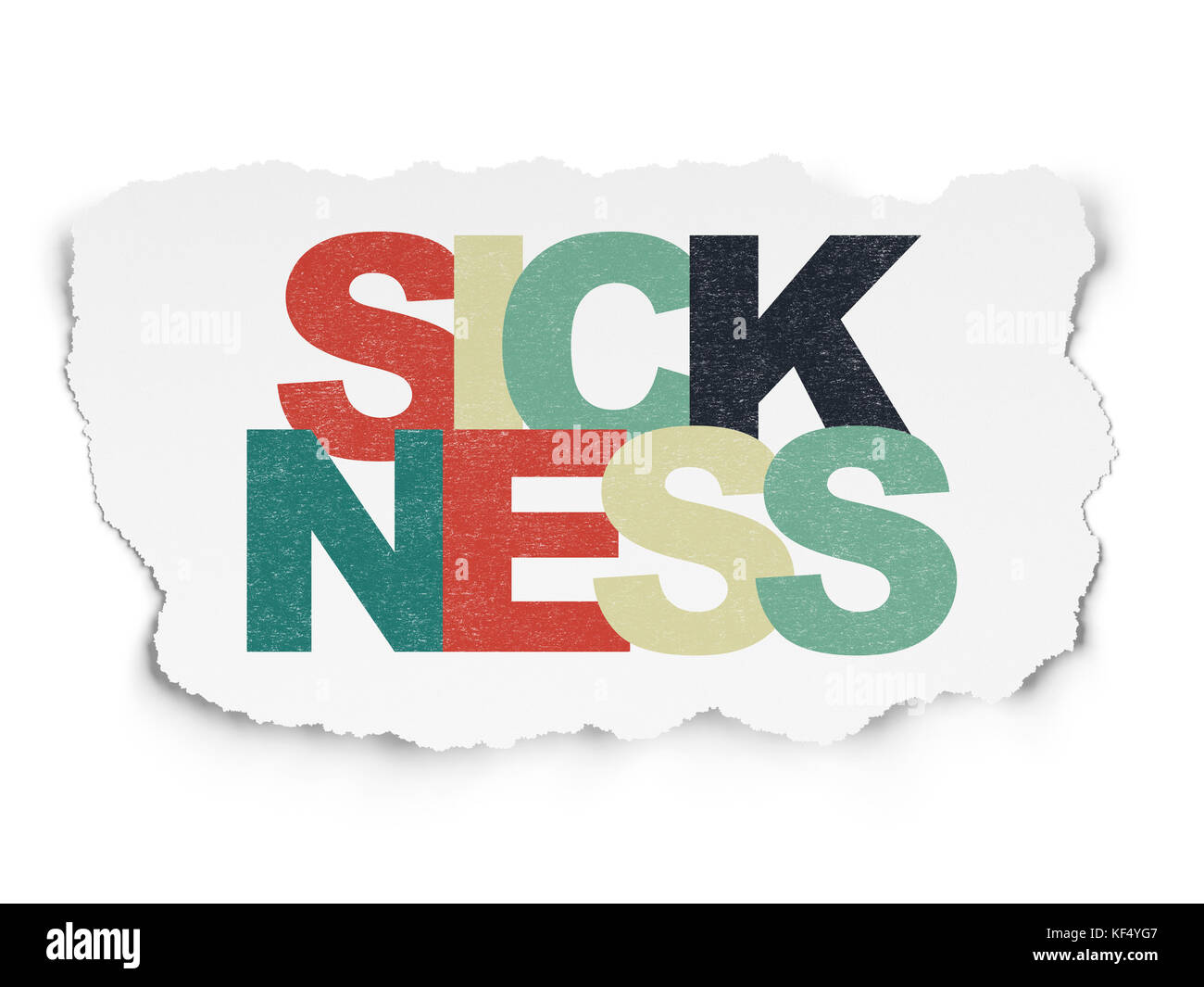 Health concept: Sickness on Torn Paper background Stock Photo - Alamy