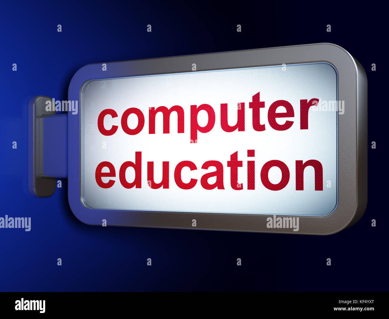 Education concept: Computer Education on billboard background Stock ...