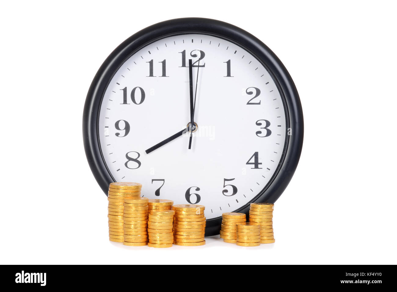 Black and gold clock Cut Out Stock Images & Pictures - Alamy