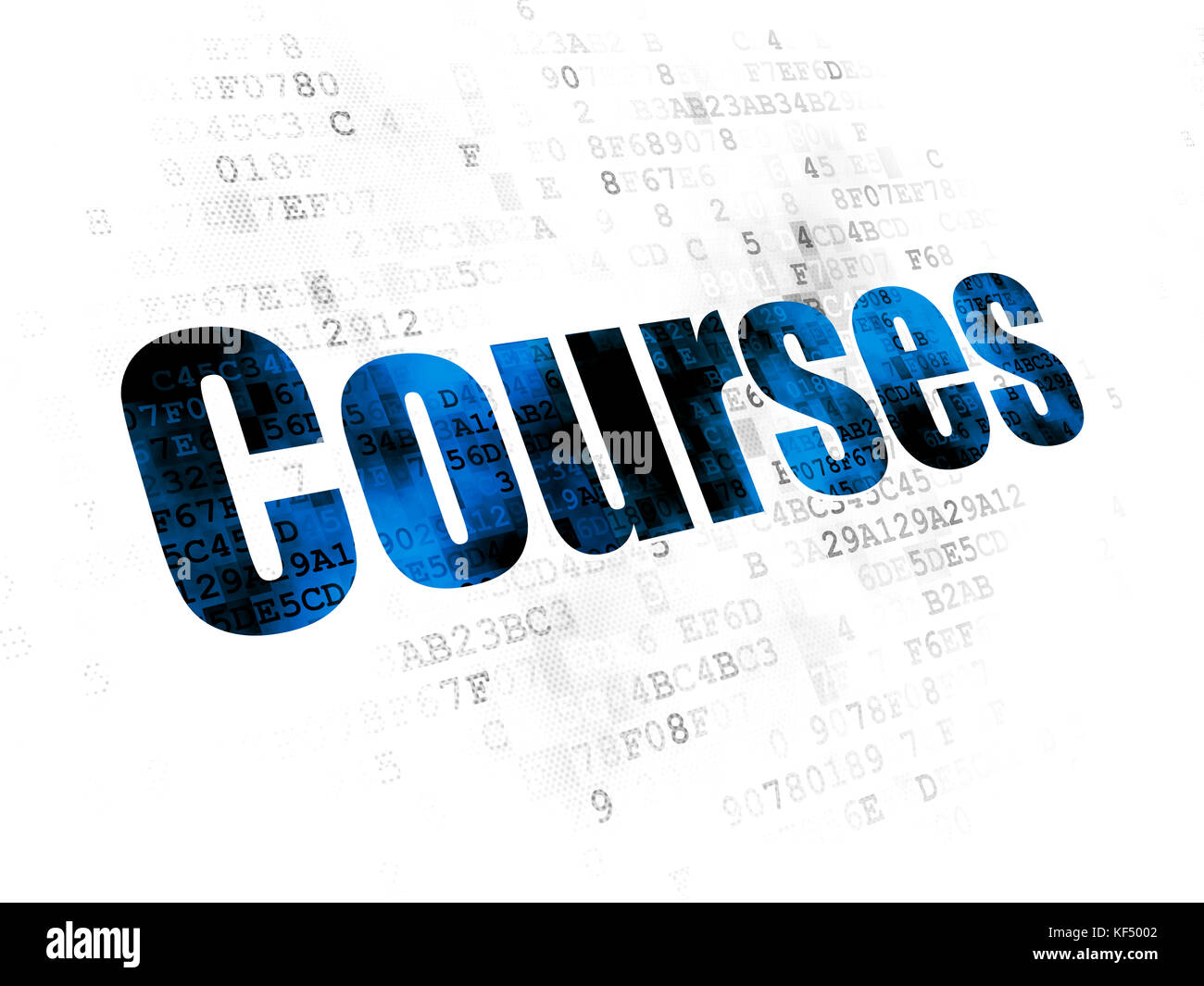 Education concept: Courses on Digital background Stock Photo - Alamy