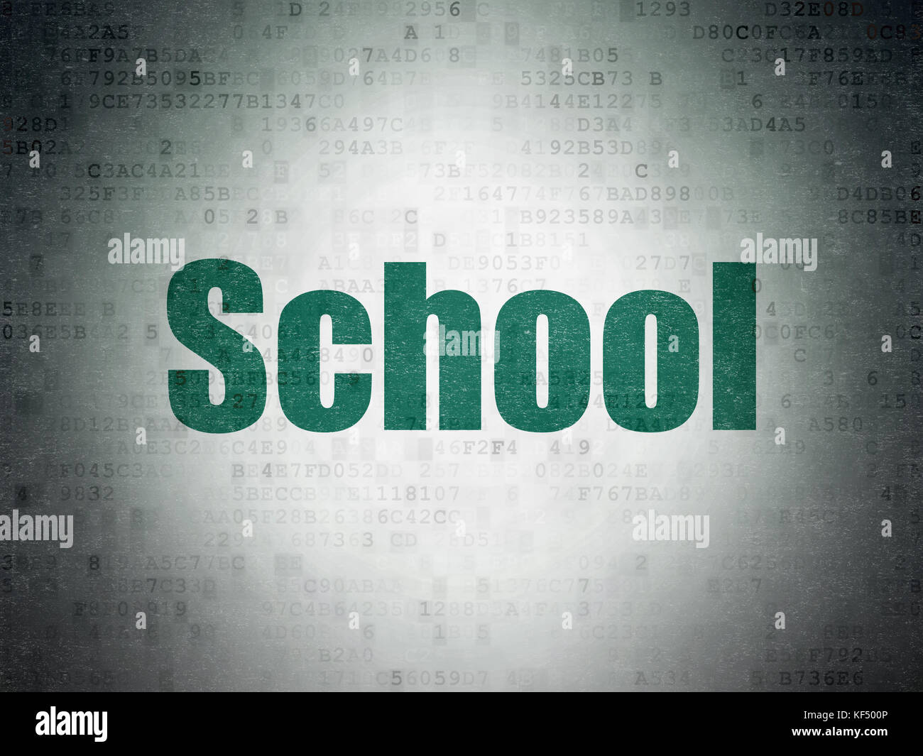 Studying concept: School on Digital Data Paper background Stock Photo ...