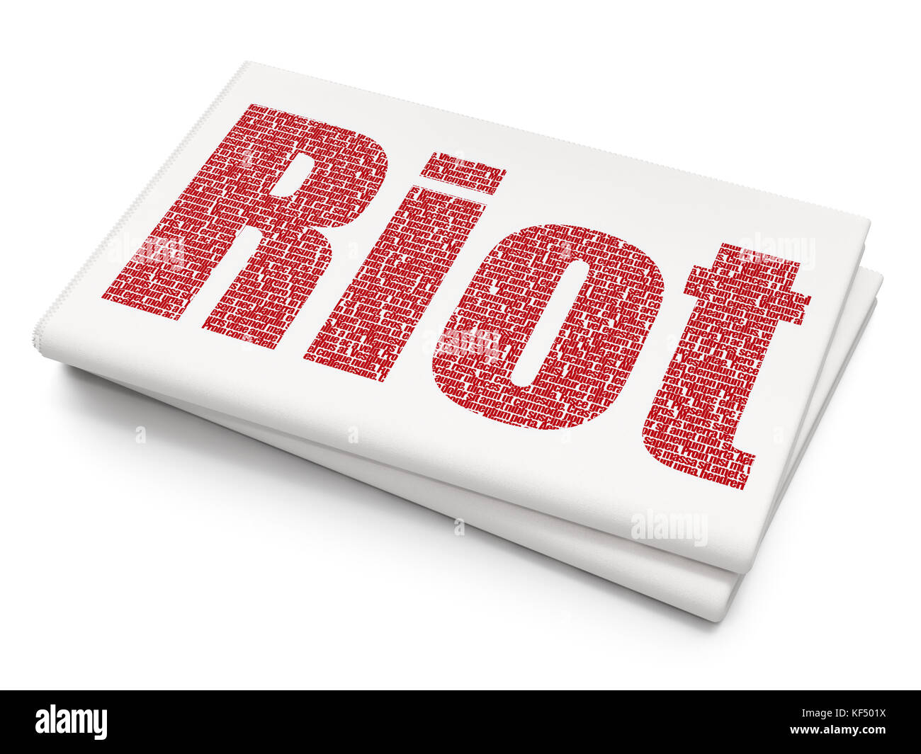 Political concept: Riot on Blank Newspaper background Stock Photo - Alamy