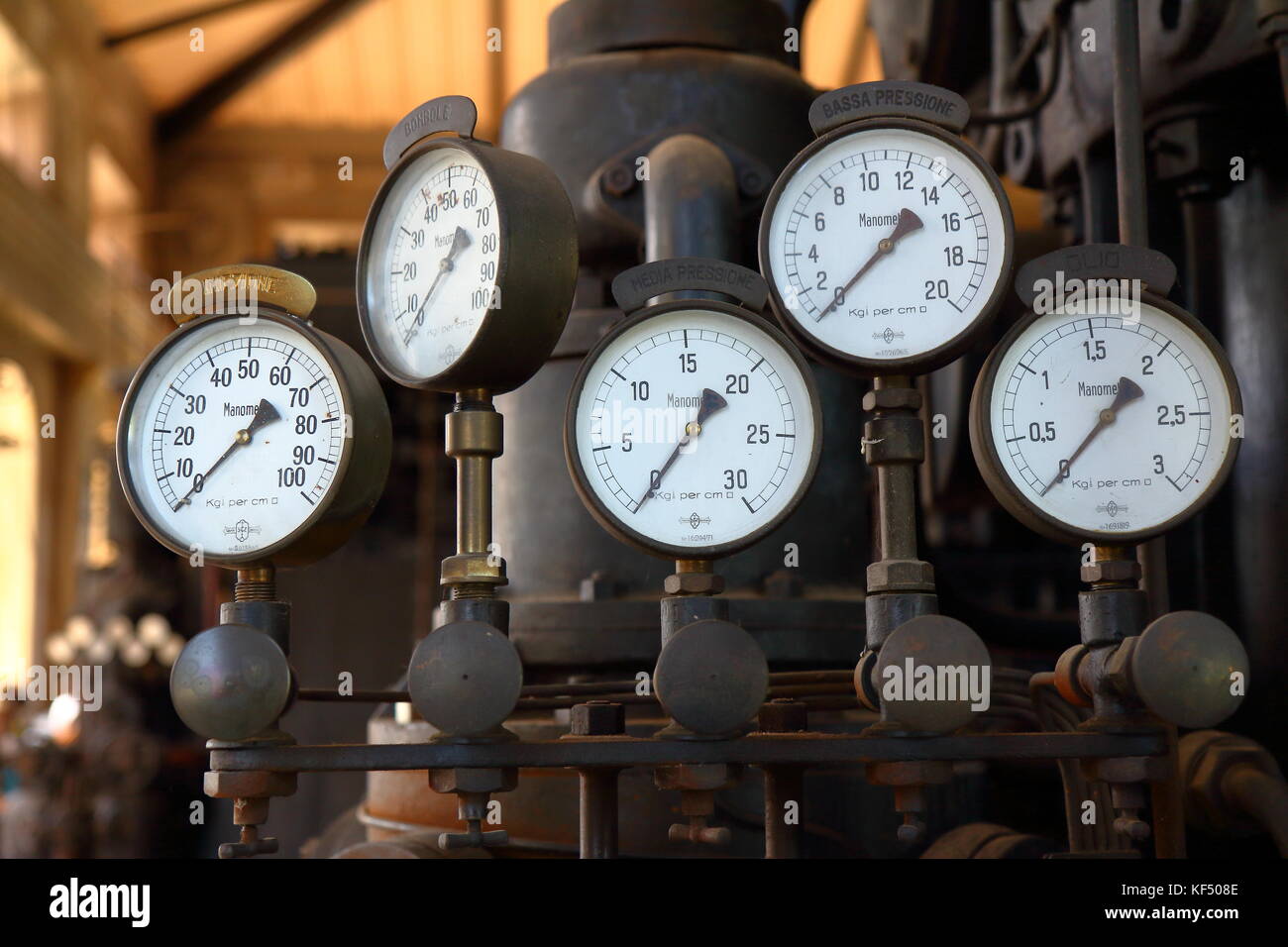 Vintage measurement display Stock Photo - Alamy