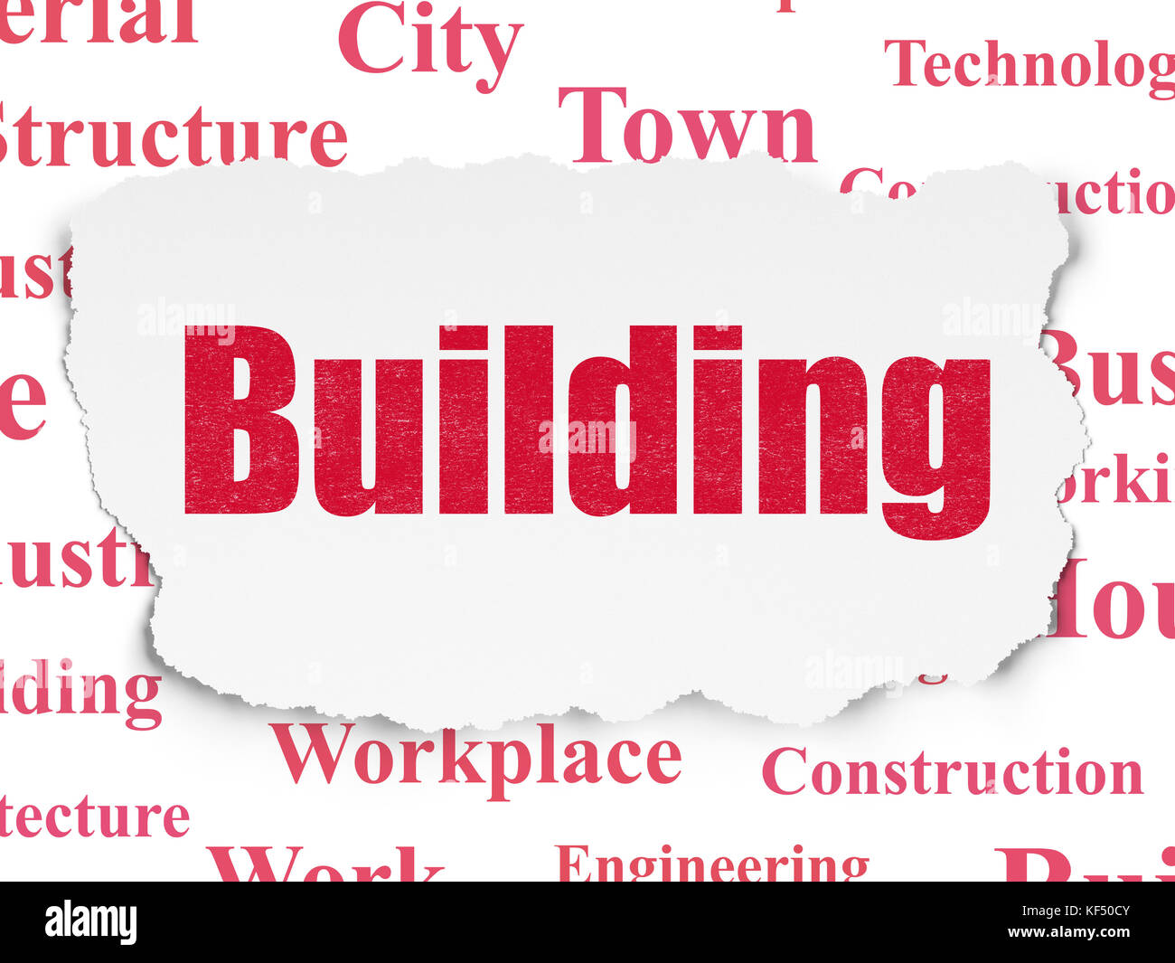 Construction concept: Building on Torn Paper background Stock Photo - Alamy