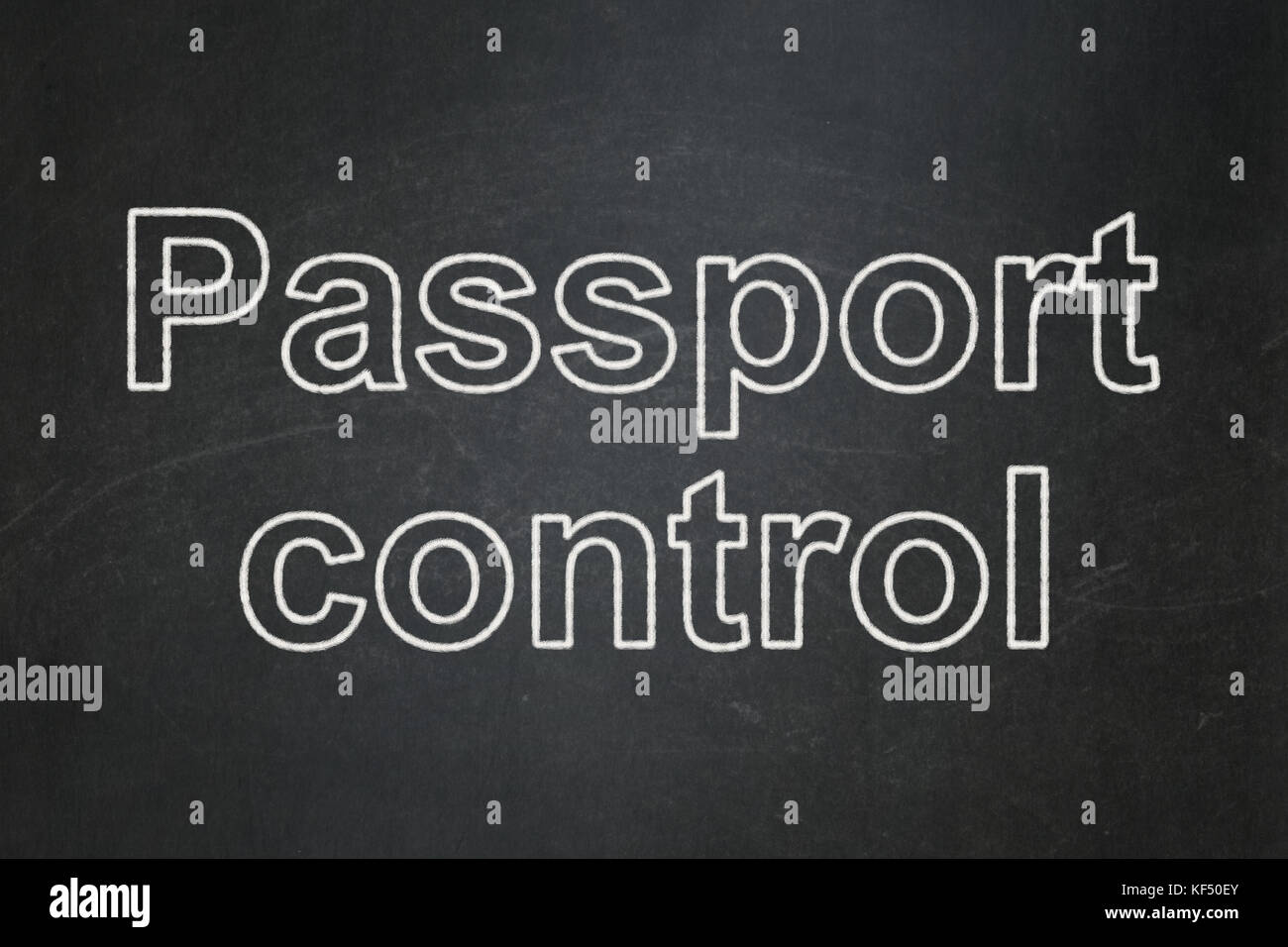 Tourism concept: Passport Control on chalkboard background Stock Photo ...