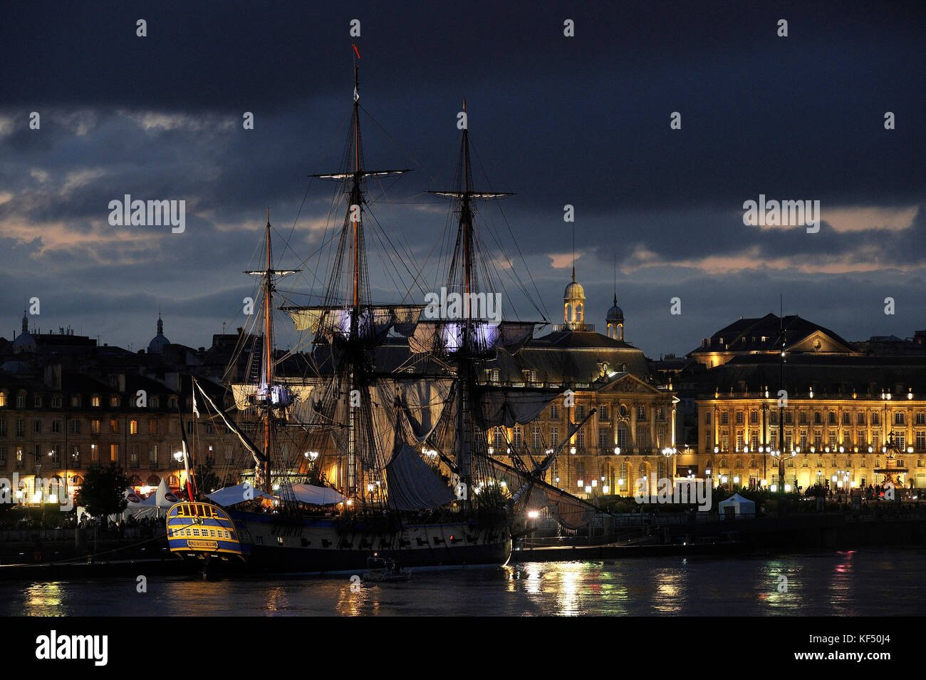 France, South-Western France, Bordeaux, l'Hermione (replica ship of a ...