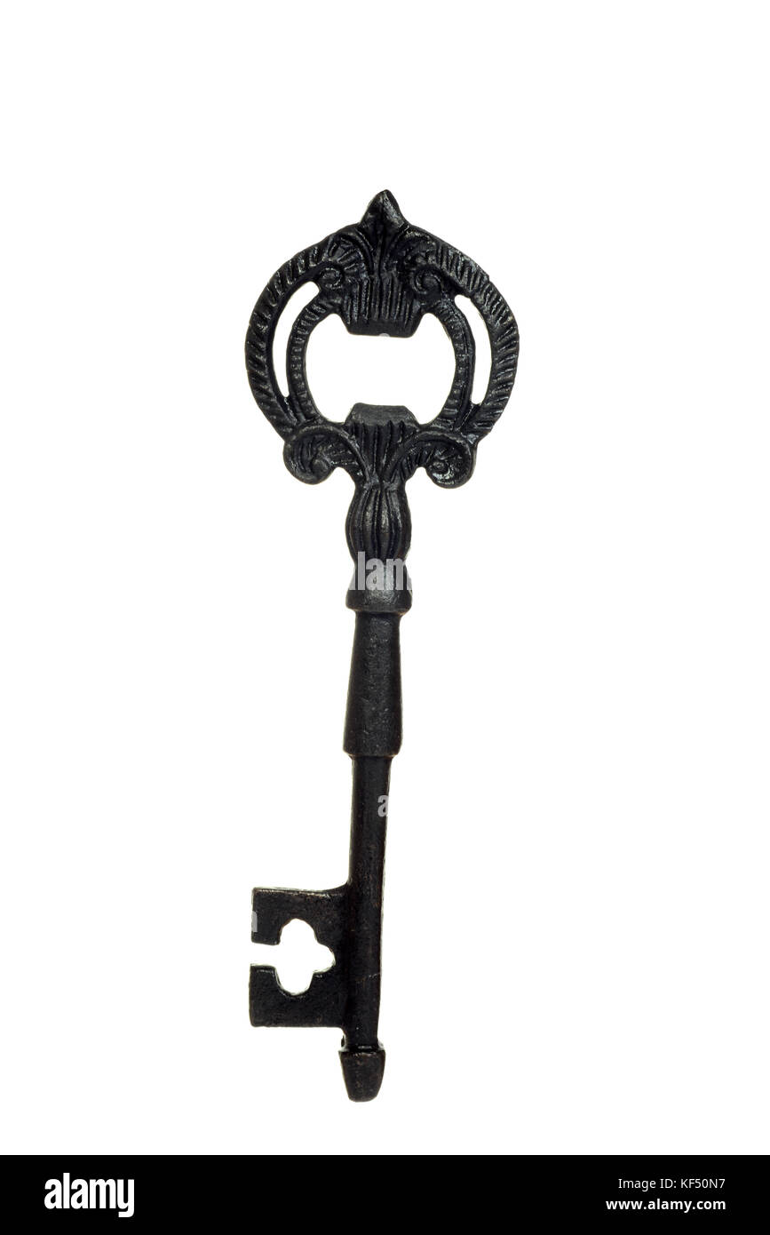 isolated vintage black key Stock Photo - Alamy