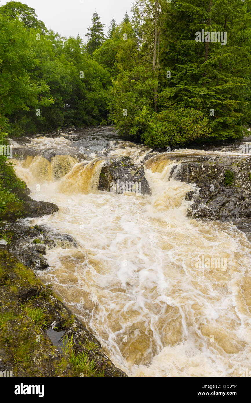 The River Llugwy a tributary of the River Conwy with it's source in the ...