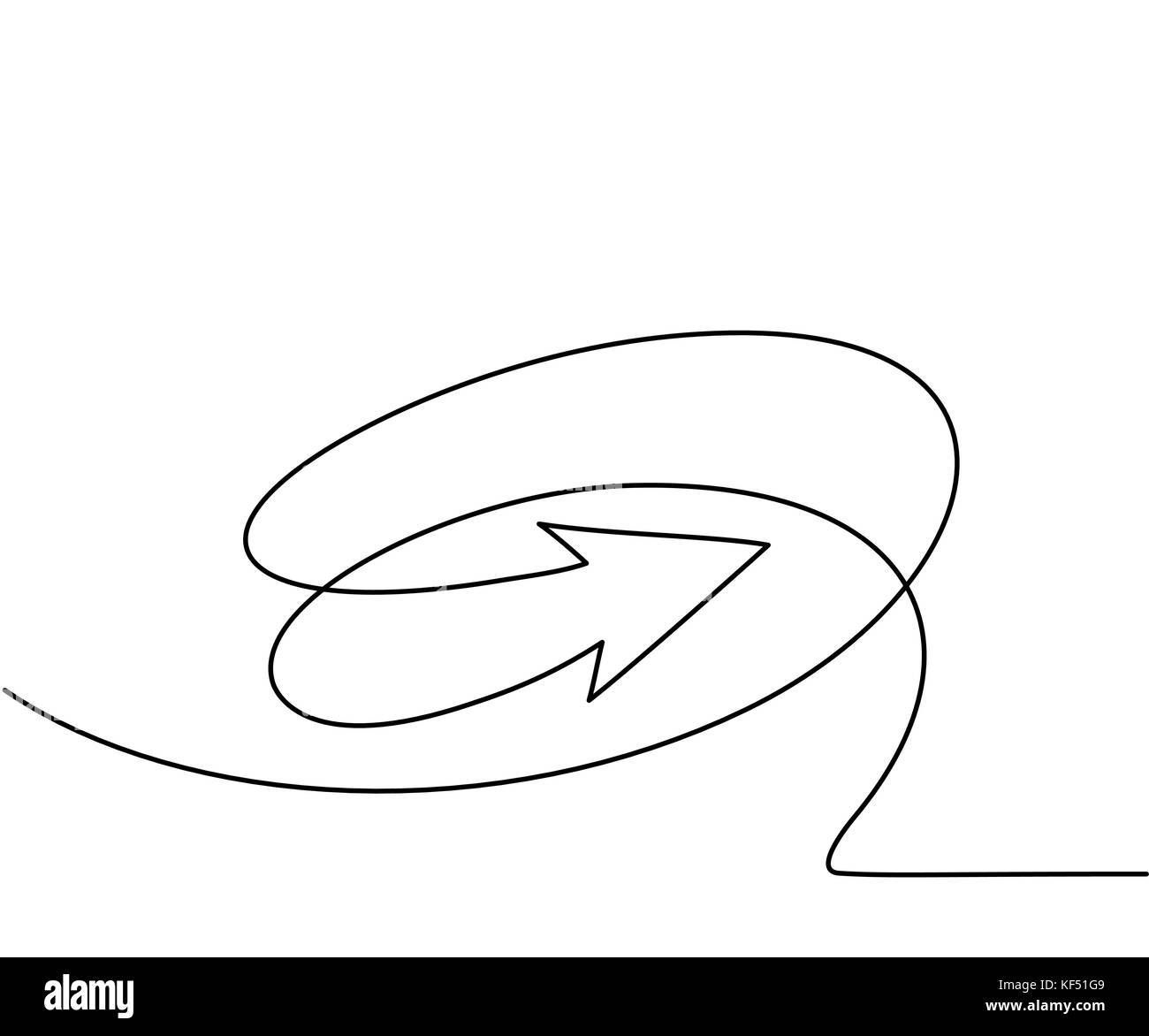 Abstract Arrows Sign Continuous Line Drawing Icon Vector Illustration Stock Vector Image And Art