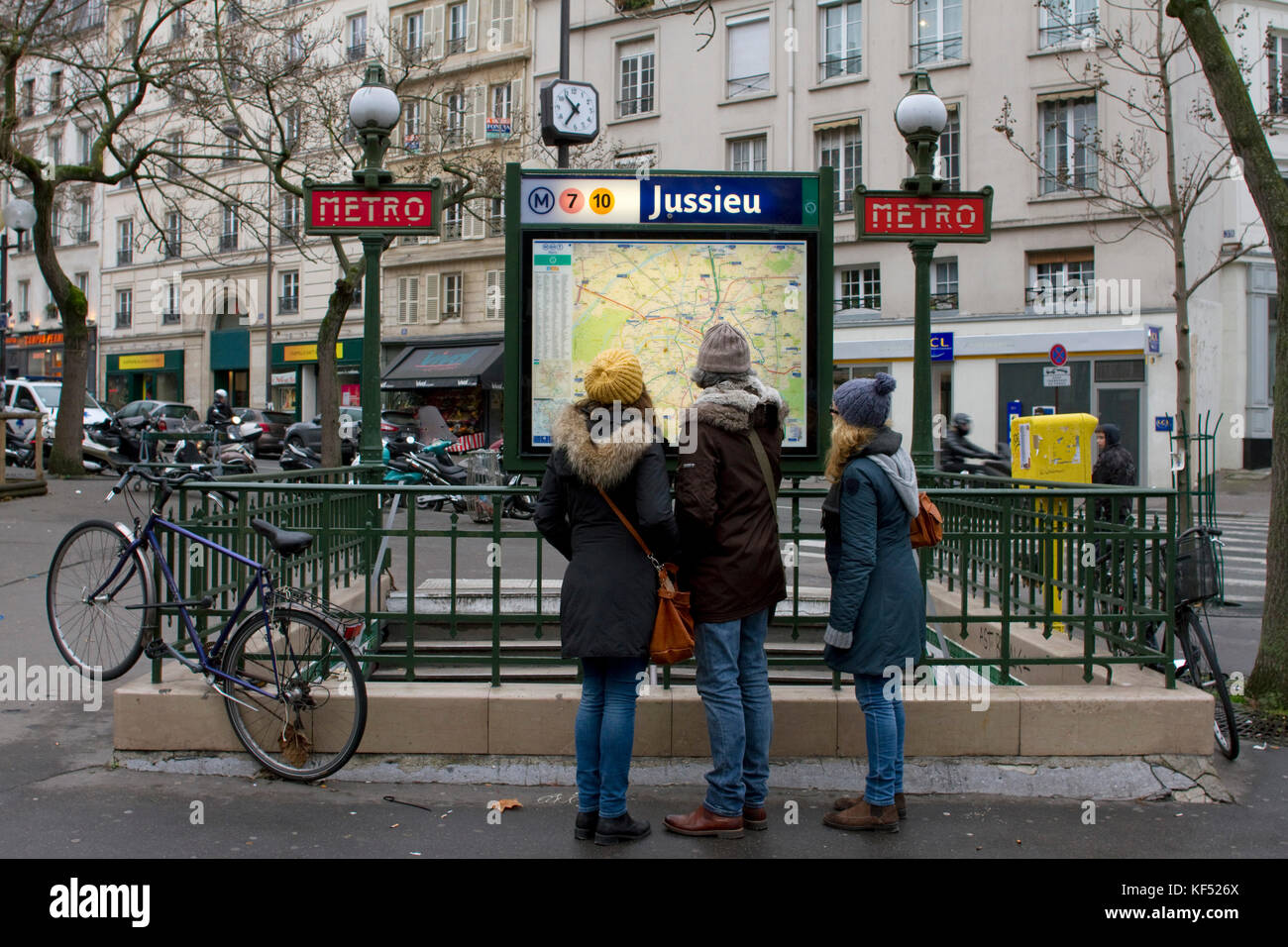 France, Paris, Jussieu subway exit Stock Photo - Alamy