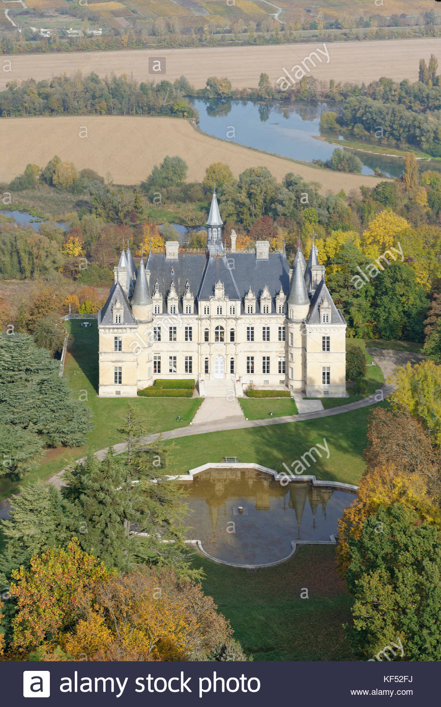 France Marne Castle Aerial Stock Photos & France Marne Castle Aerial ...