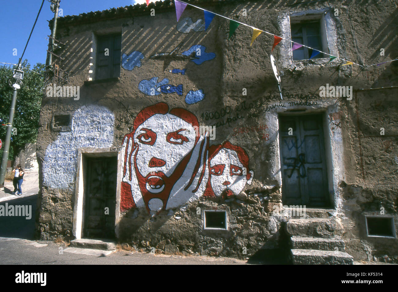 Orgosolo, Sardinia. An "murales", typical wall painting Stock Photo - Alamy