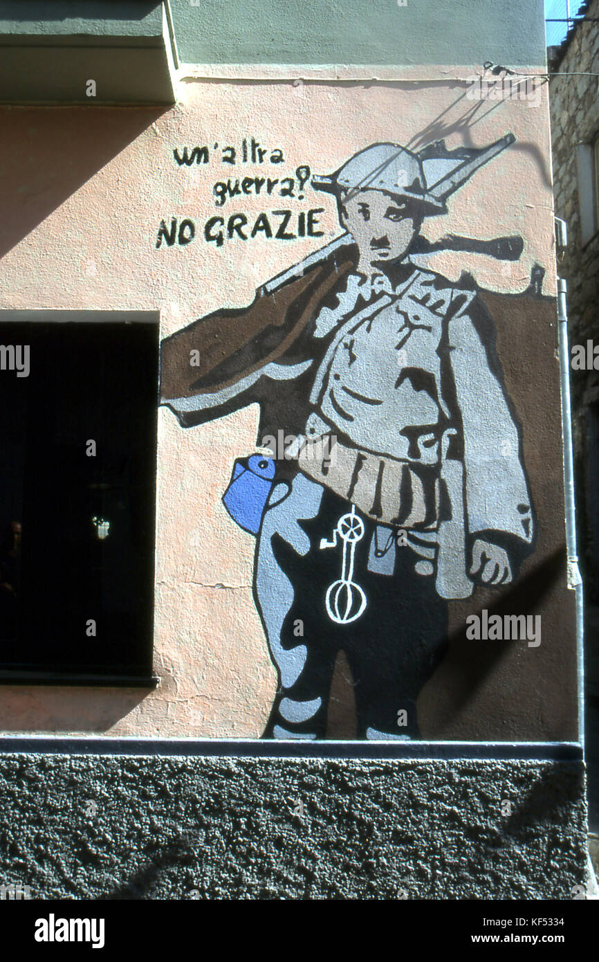 Orgosolo, Sardinia. An "murales", typical wall painting Stock Photo - Alamy