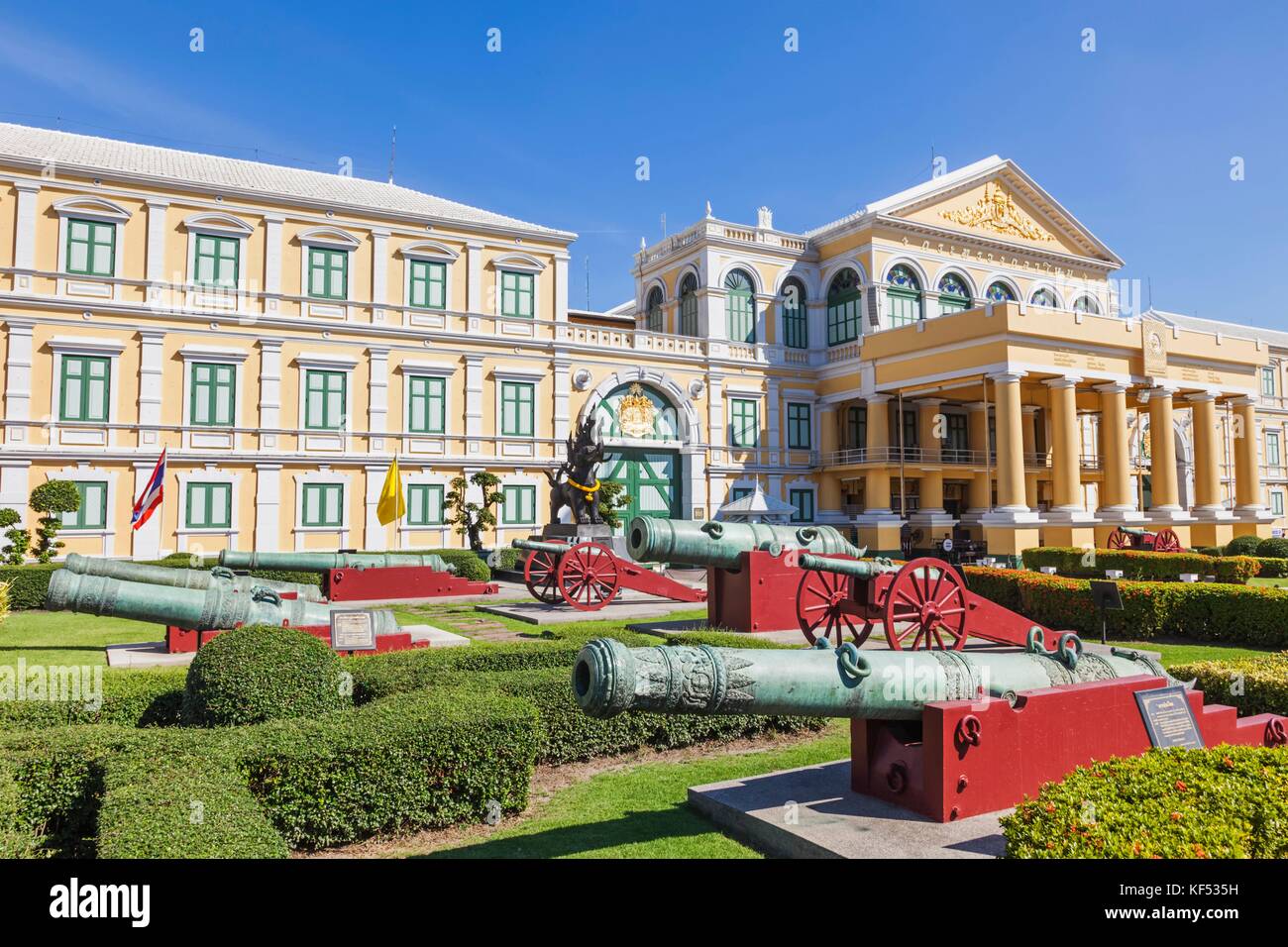 Thailand, Bangkok, Ministry of Defence Building and Canon Museum Stock ...