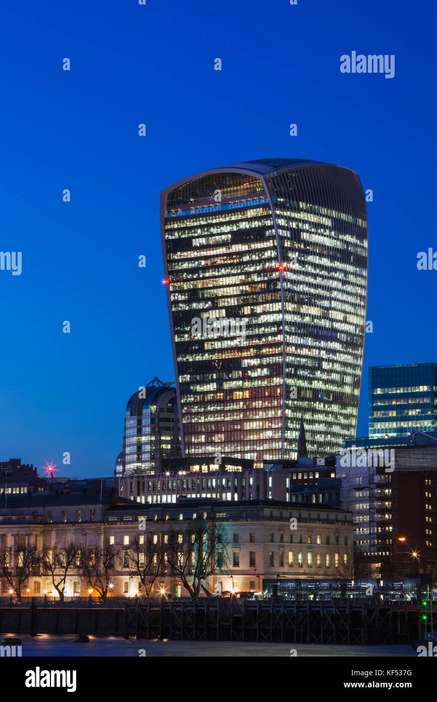 England, London, City Skyline and The Walkie Talkie Building Stock ...
