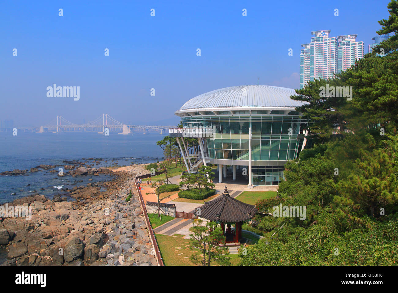 South Korea, Busan. Nurimaru APEC House Stock Photo - Alamy