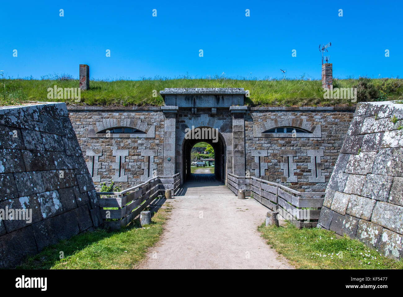 Normandy, Manche, the Grande Ile Chausey, fort Stock Photo - Alamy