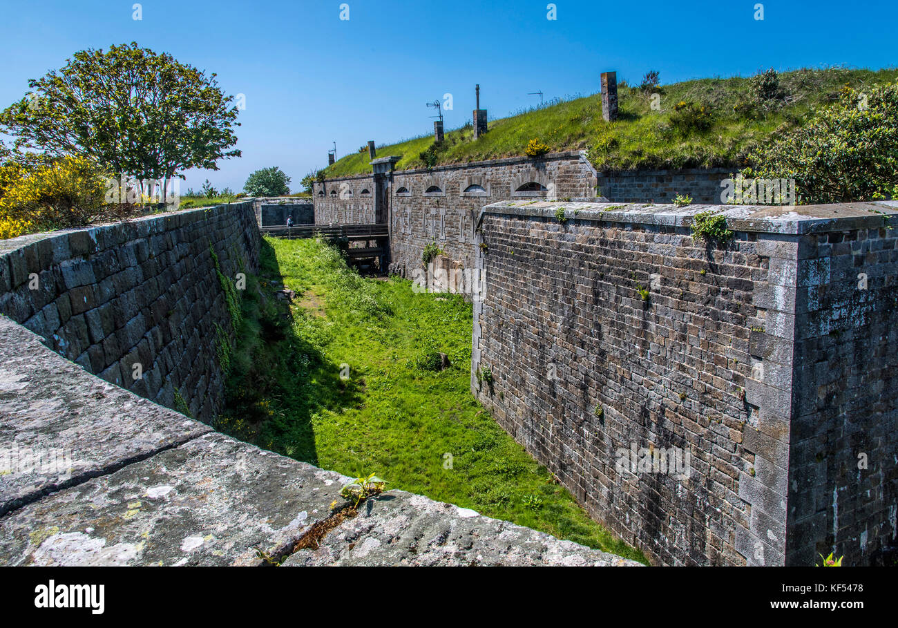 Normandy, Manche, the Grande Ile Chausey, fort Stock Photo - Alamy