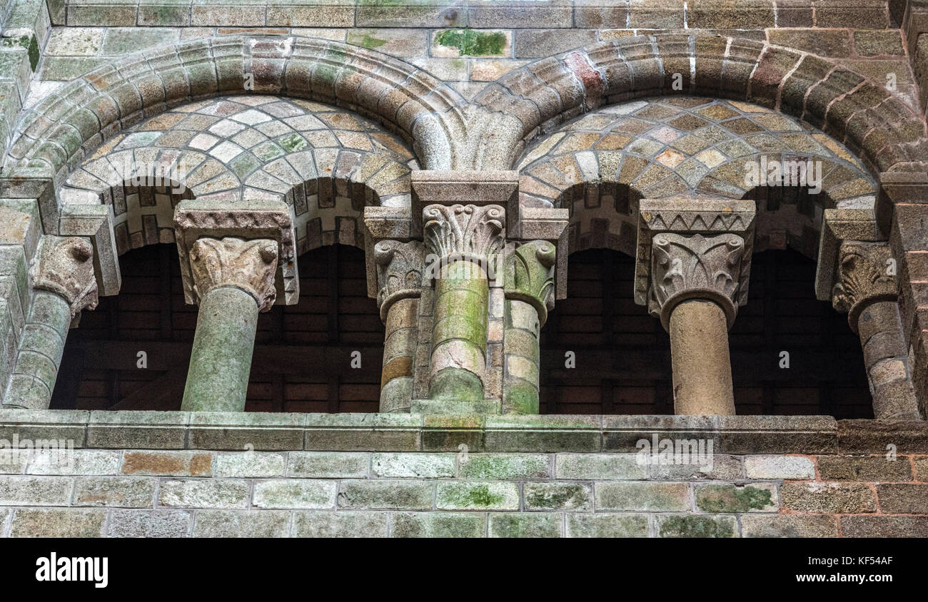 Normandy, the Mont Saint Michel Abbey, church rostrum (UNESCO World ...