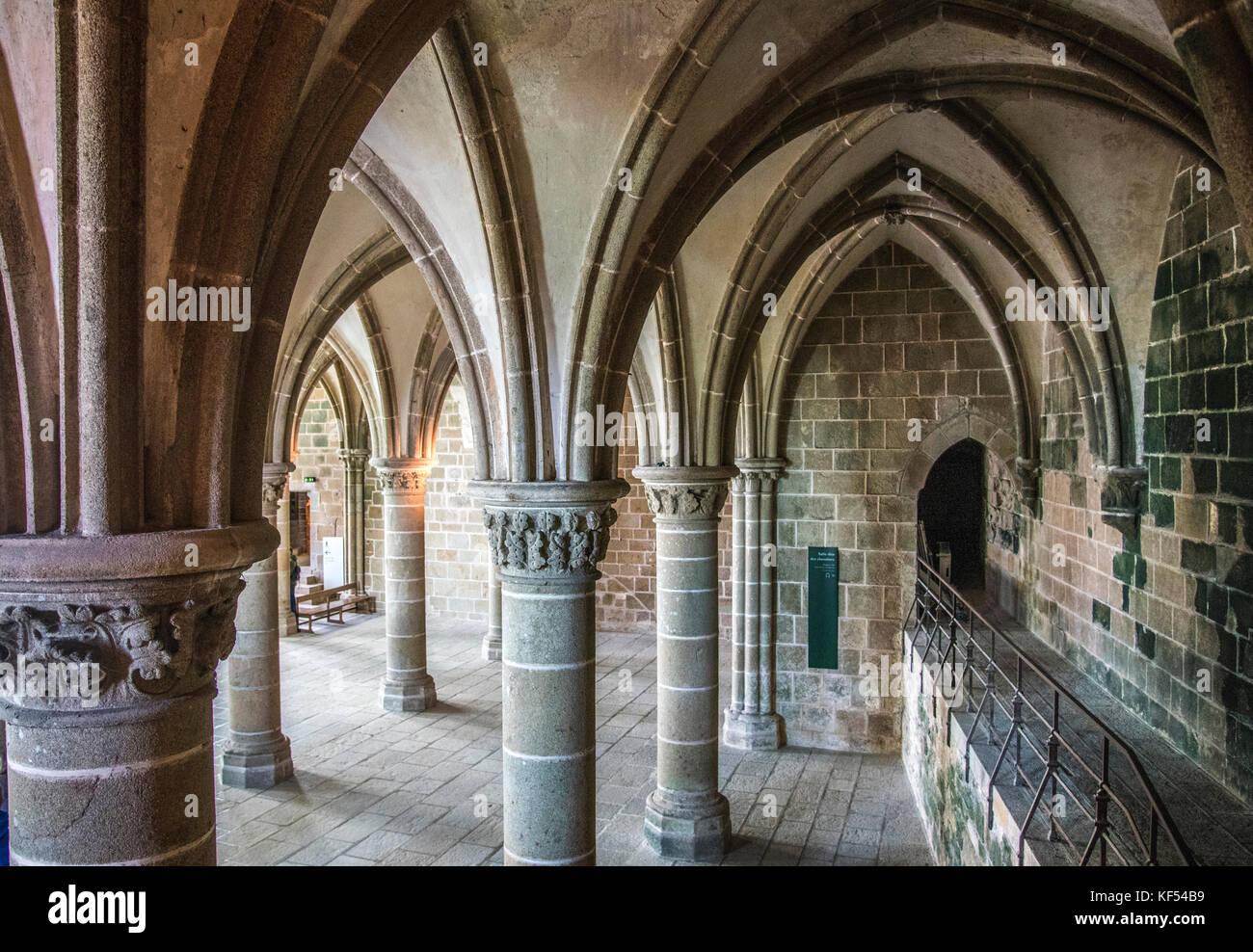 Normandy, the Mont Saint Michel Abbey, the Knights Room (UNESCO World ...