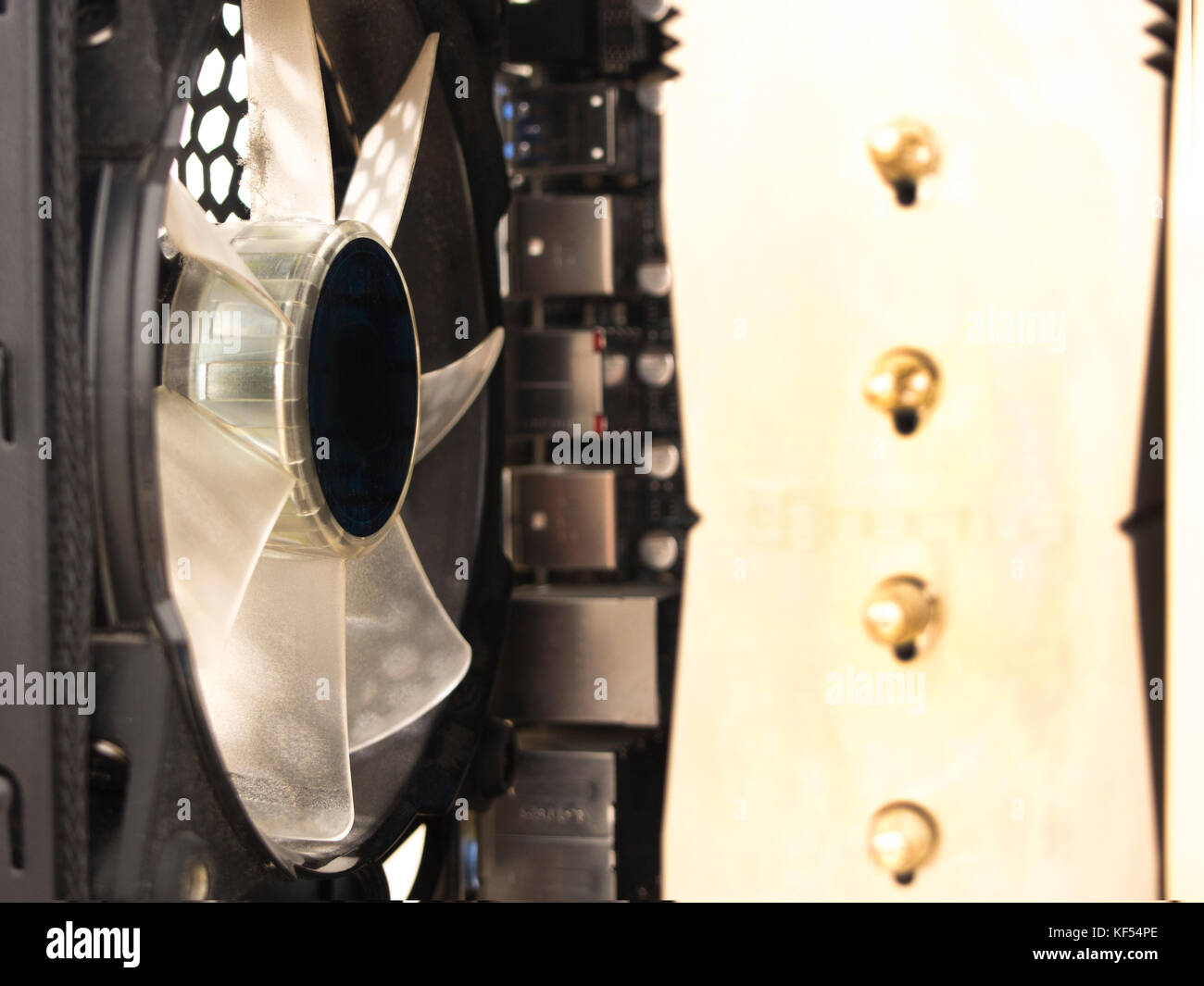 Cooling fan in the desktop computer Stock Photo - Alamy