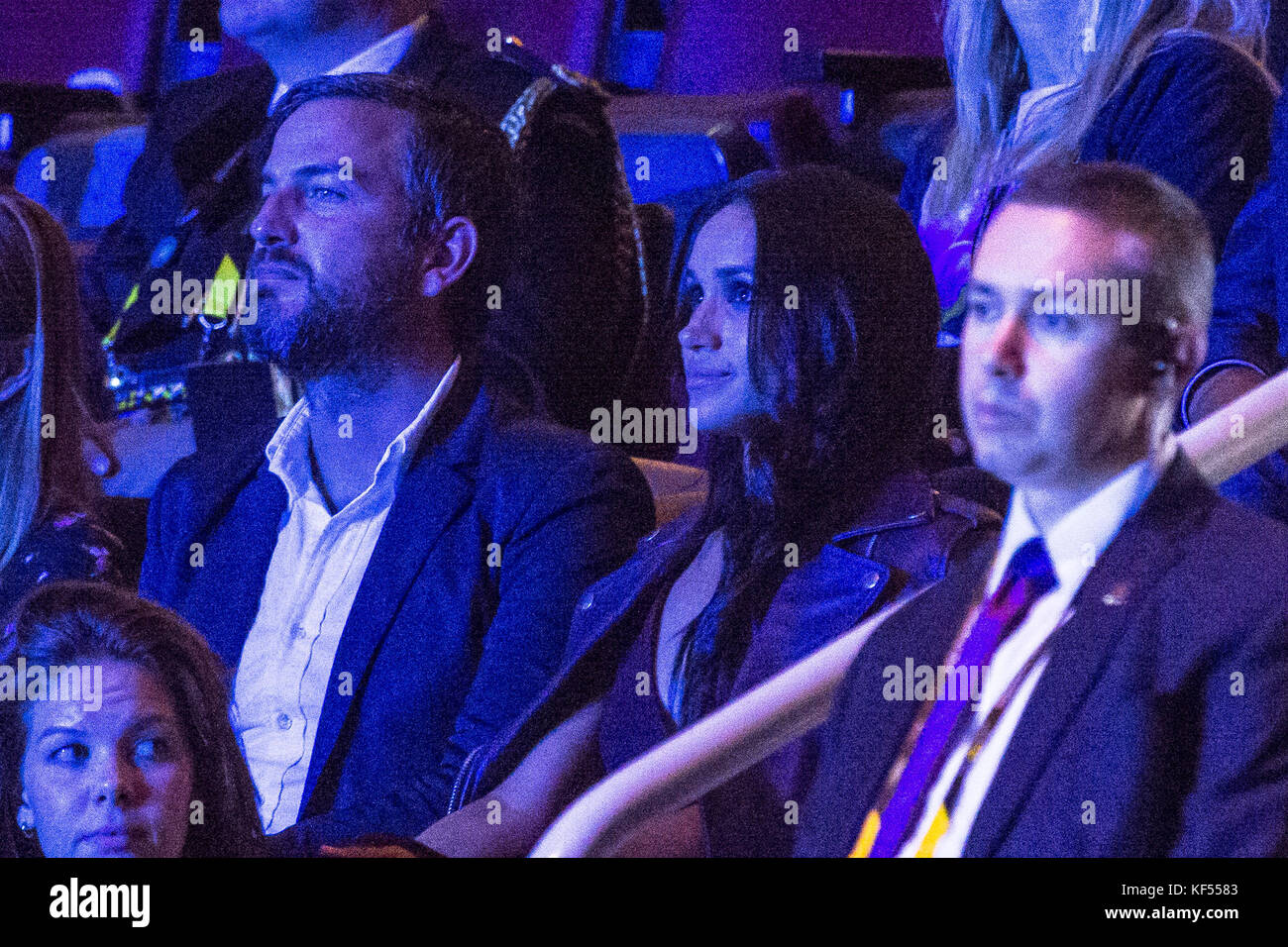 Markus Anderson and Meghan Markle watching the opening ceremony of the ...