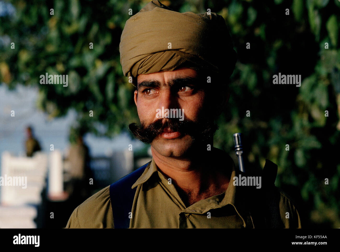 The Nwab of Kalabagh's private bodyguards on duty on his estate ...